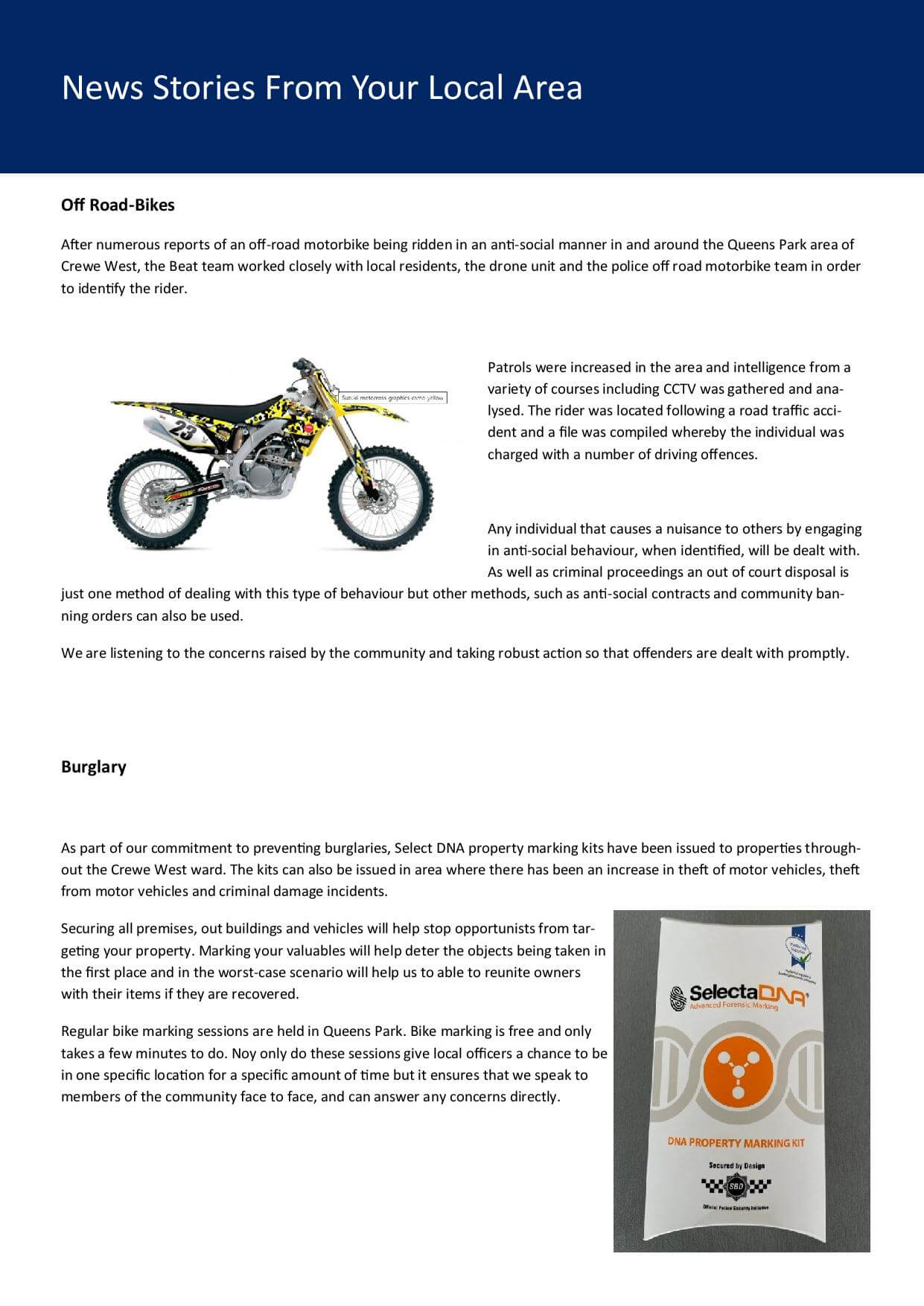 Crewe Local Policing Unit Newsletter January 2023 – Cllr James Pratt ...