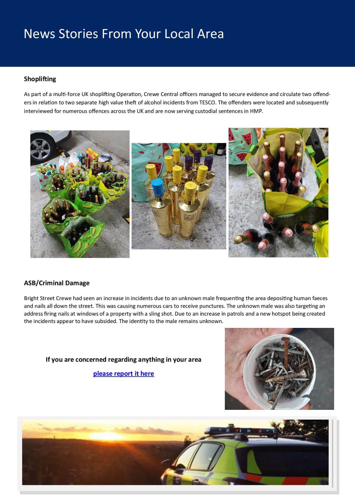 Crewe Local Policing Unit Newsletter January 2023 – Cllr James Pratt ...