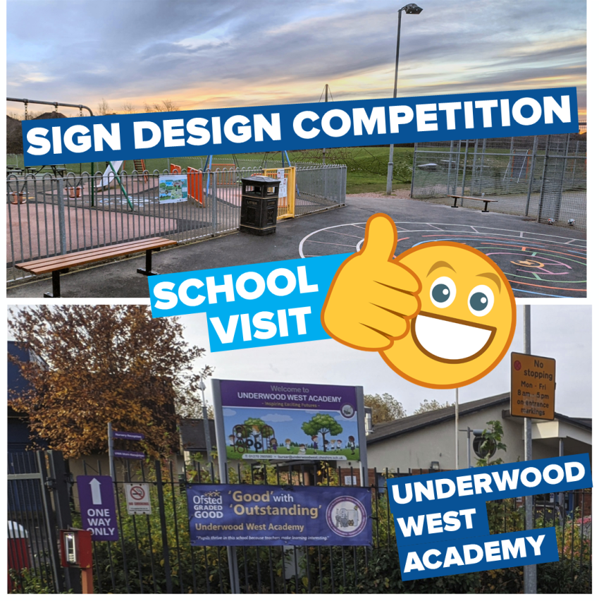 Underwood West School Sign Design Competition! – Cllr James Pratt | St ...