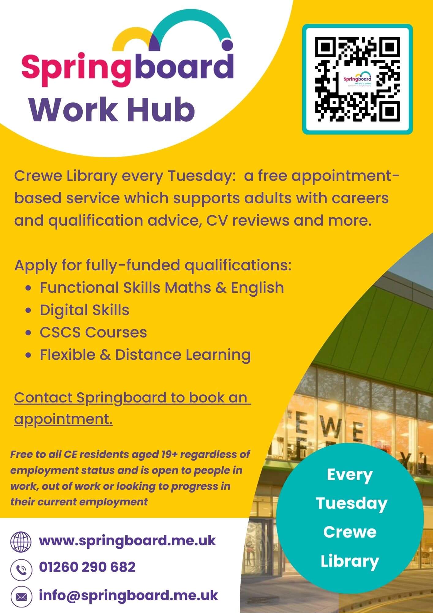 Free employment Support at Crewe Library every Tuesday – Cllr James Pratt | St Barnabas