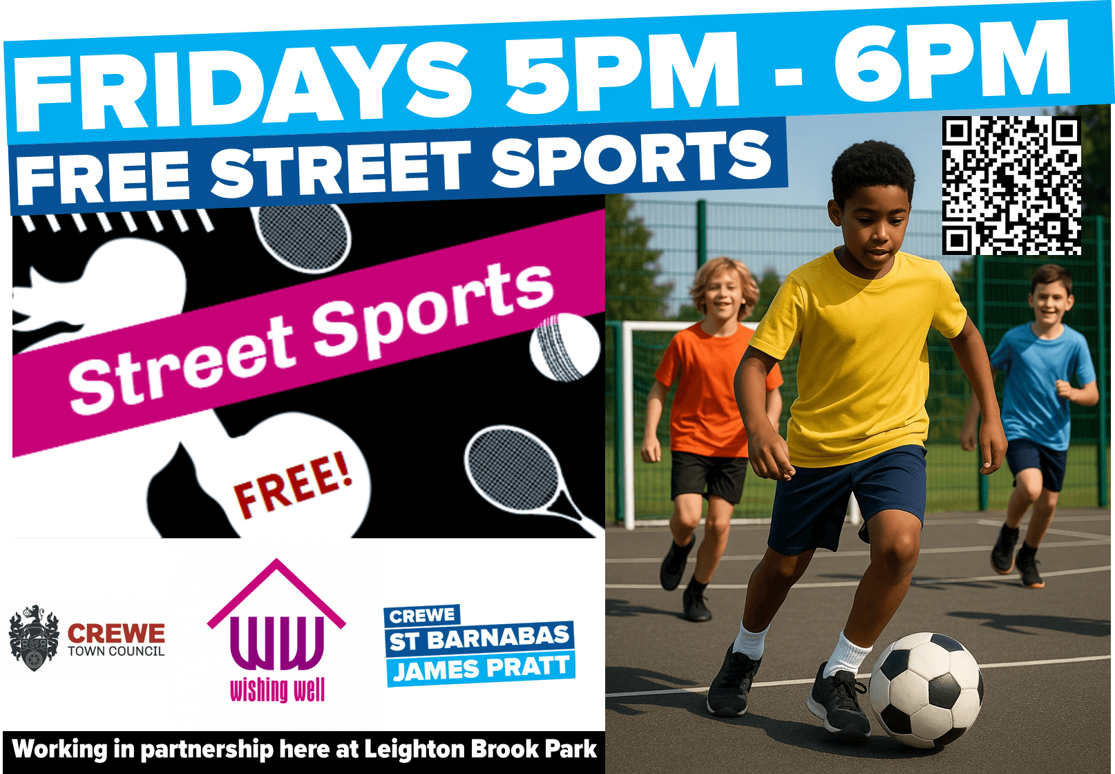 FREE Summer Street Sports sessions each Friday 5-6pm Leighton Brook ...